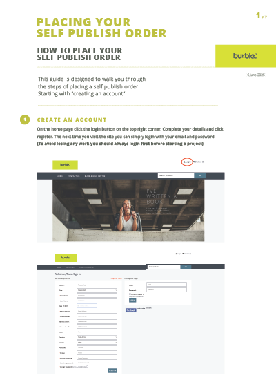 Burble - Submitting Your Self Publish Order